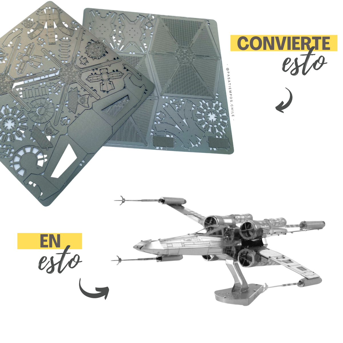 Puzzle 3D Metálico X-Wing | Pasatiempos de Star Wars – Pasatiempos Chile